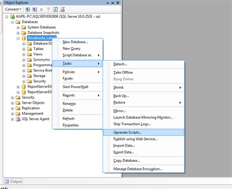 how to generate scripts for all triggers in database using