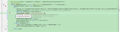 exception unreachable statement is a kind of error instead of warning