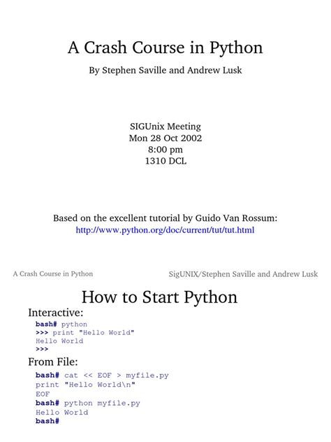 a crash course in python anonymous function control flow