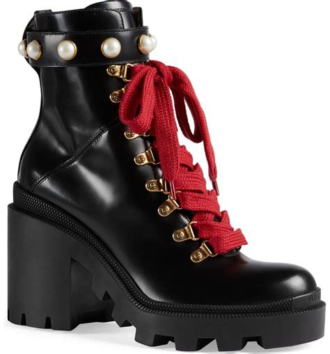 Gucci Imitation Pearl Boot Women Nordstrom