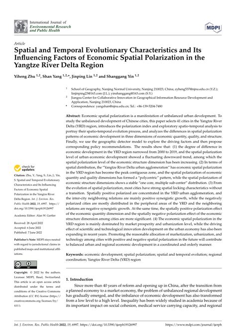 Pdf Spatial And Temporal Evolutionary Characteristics And Its