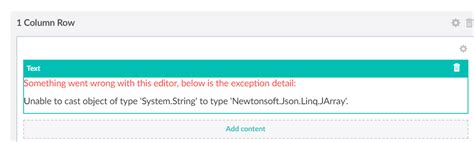 upgrade errorunable to cast object of type systemstring to