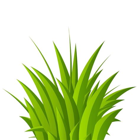 Premium Vector Green Grass Background Fresh Summer Plants Grass