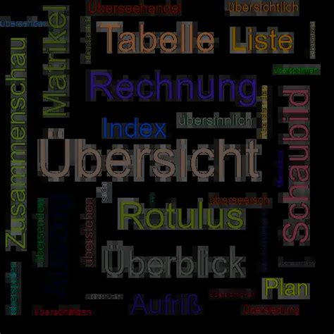Übersicht Synonym Lexikothek • Ein Anderes Wort Für Übersicht