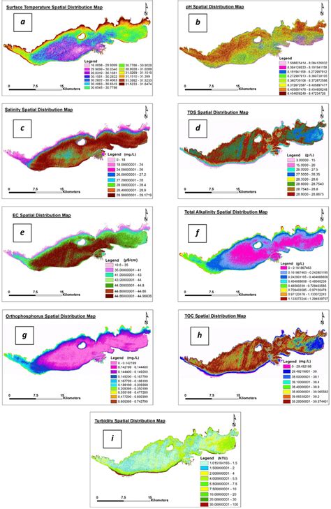 Spatial Distribution Map For Estimated Water Quality Parameters