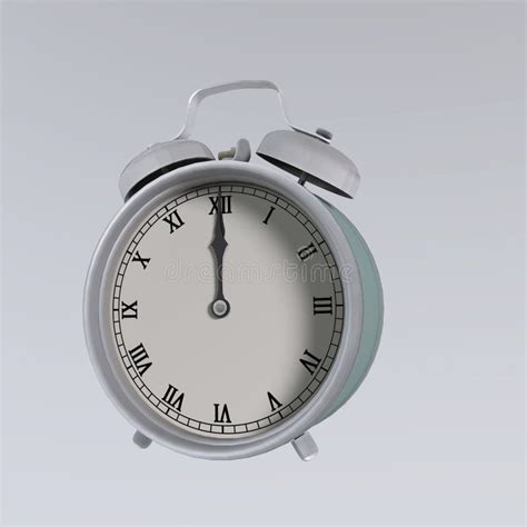 Alarm Clock Isolated On White Background Stock Illustration