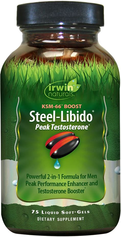 Irwin Naturals Steel Libido Peak Testosterone 75ct With Pill Case