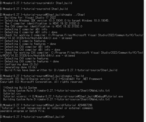 tutorial command in cmake tutorial exercise usage cmake discourse