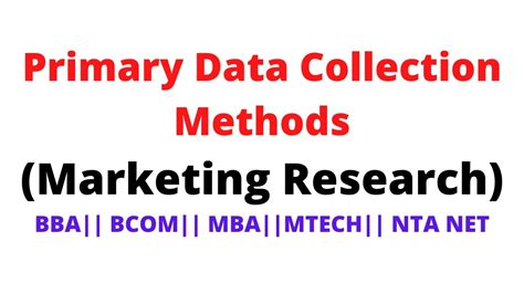 Lecture 15 Primary Data Collection Methods Research Bba Mba