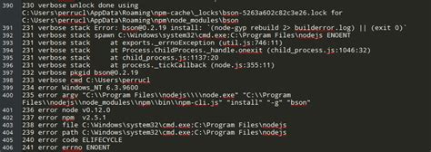 node js how to install bson npm package on a windows 8 1