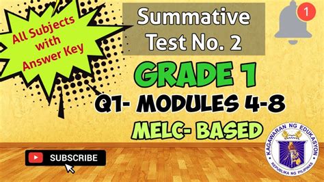 grade 1 melc based summative test no 2 all subjects with answer key
