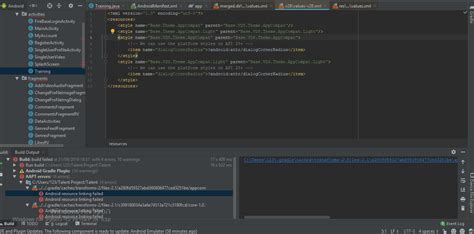 android resource linking faild stack overflow