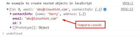 how to use nested objects in javascript