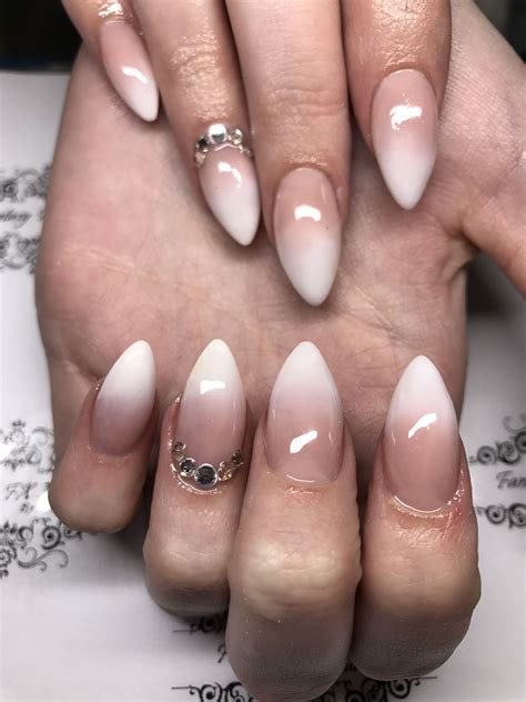 Ombré With Swarovski Wedding Nails Nails Beauty