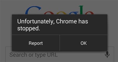 fix unfortunately chrome has stopped android error