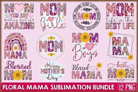 Floral Mama Sublimation Bundle Graphic By Crafts Store · Creative Fabrica