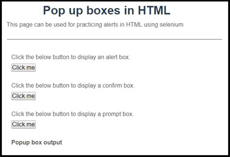 handling alert popup boxes in web apps using selenium