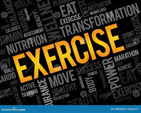 Exercise Word Cloud Stock Illustration Illustration Of Calories