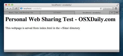 start an apache web server in mac os x el capitan mavericks