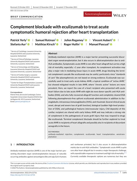 Pdf Complement Blockade With Eculizumab To Treat Acute Symptomatic
