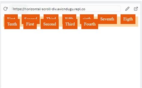 how to make horizontal scrolling div in css · dev practical