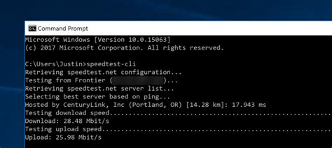 how to test your internet speed from the command line