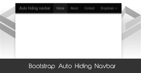 bootstrap auto hiding navbar