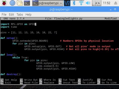project 19d raspberry pi zero w board flowing led lights at acoptex