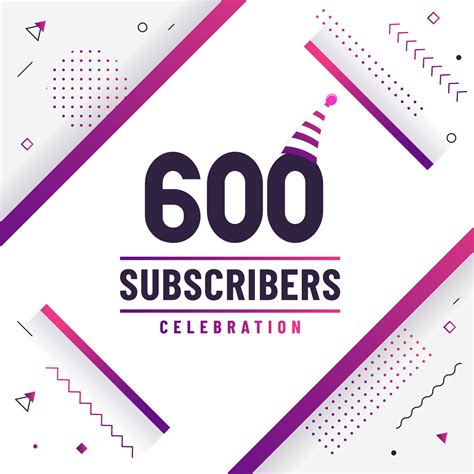 Thank You 600 Subscribers Celebration Modern Colorful Design 10874777