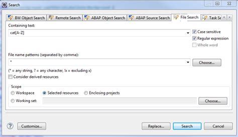 regex eclipse file search regular expression operation stack overflow