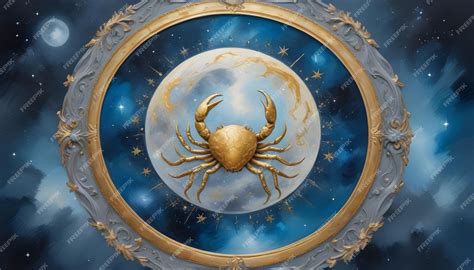 Un Dibujo De Un Signo Del Zodiaco Cáncer Cáncer Foto Premium