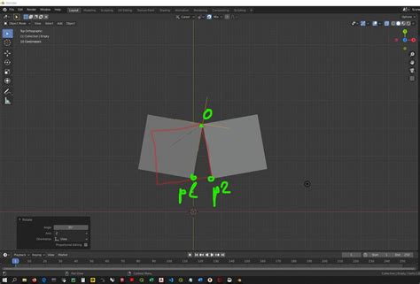 modeling how to rotate with two reference points blender stack