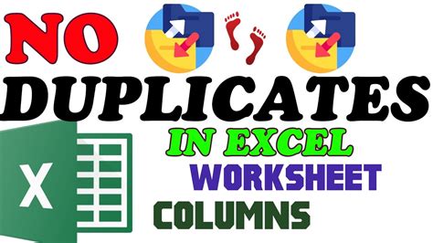how to prevent duplicate entries in excel worksheet columns primary