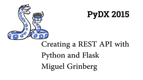 pydx 2015 creating a rest api with python and flask youtube