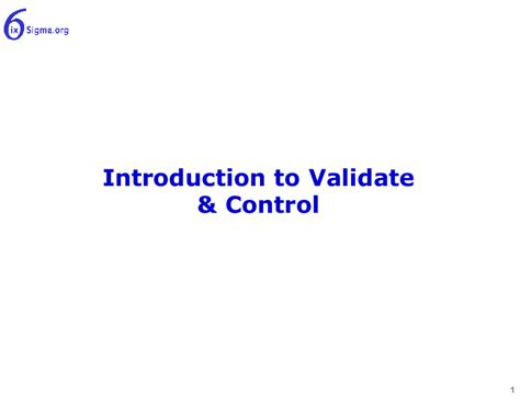 Ppt 073 Introduction To Validate And Control 18 Slide Ppt Powerpoint