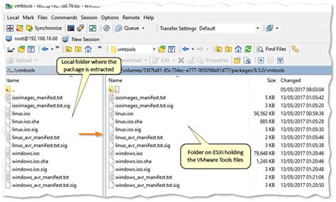 how to update the vmware tools package on esxi