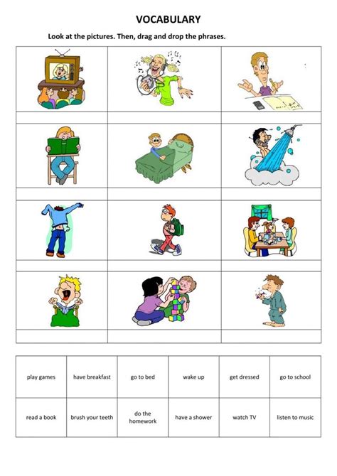 Worksheets Second Language Esl Interactive Notebooks Vocabulary