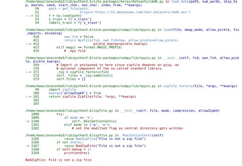 python 3 x badzipfile file is not a zip by importing keras stack