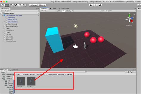 teleporting in unity 3d scholars lab