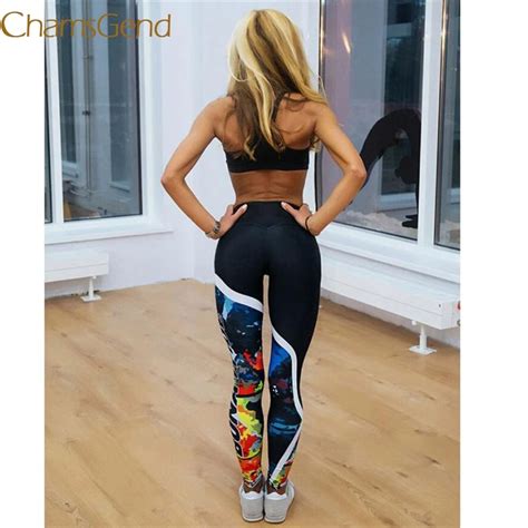 2017 New Durable Hot Leggings Fitnes Workout Women Printted Skinny