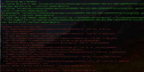ioerror [errno 2] no such file or directory var root needle tmp