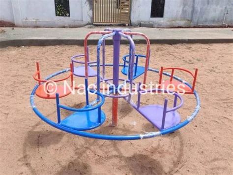 Mild Steel Playground Equipment Six Seated Merry Go Round Size 5 Ft