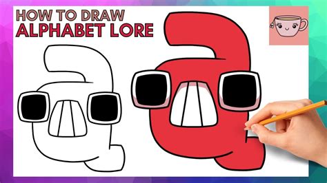 How To Draw Alphabet Lore Letter A Smooshed Cute Easy Step By Step