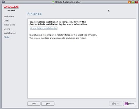 Reviewing The Installation Log Oca Oracle Solaris 11 System