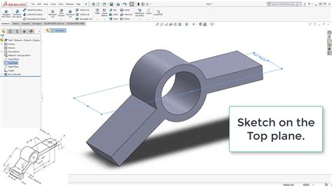 solidworks tutorial level 1 sketch and extrusion 4 no audio youtube
