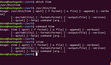 how to use the time command on linux