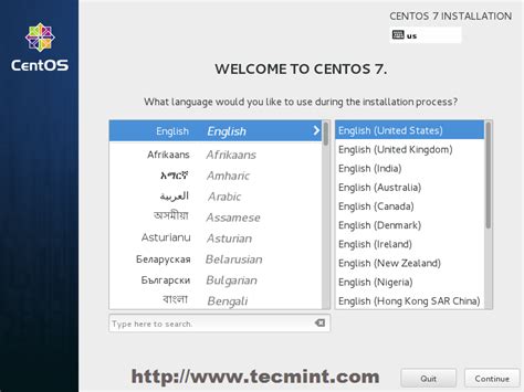 installation of centos 7 0″ with screenshots