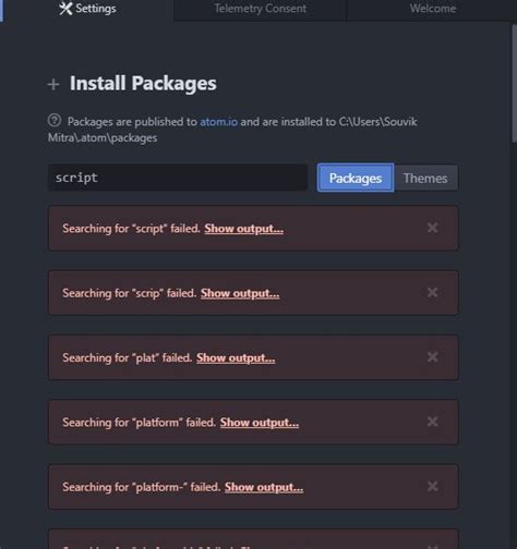 python 3 x error in installing packages of atom editor