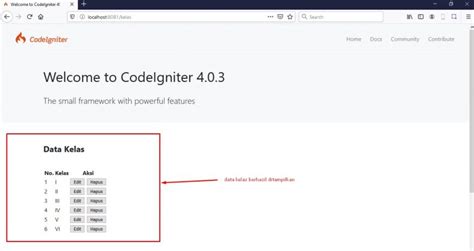 codeigniter 4 part 3 menampilkan data dari database dengan codeigniter