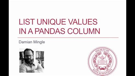 worksheets for python pandas column to unique list